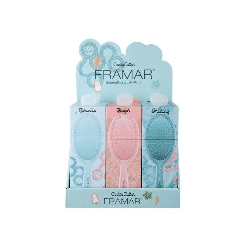 Framar Detangle Brush Display Cookie Cutter 9pc
